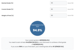 Final Grade Calculator